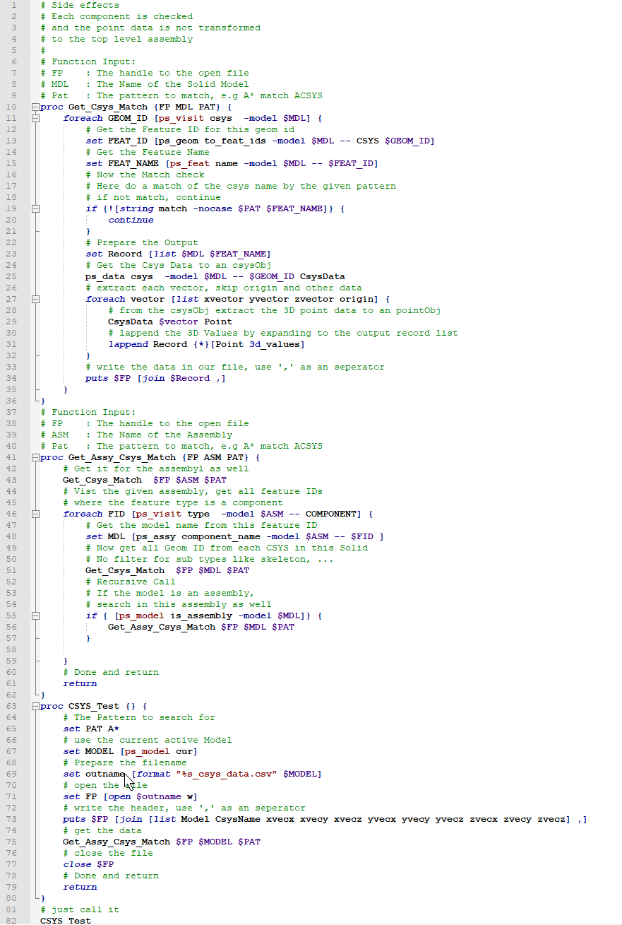 Get all ProCsys in an assembly - PTC Community