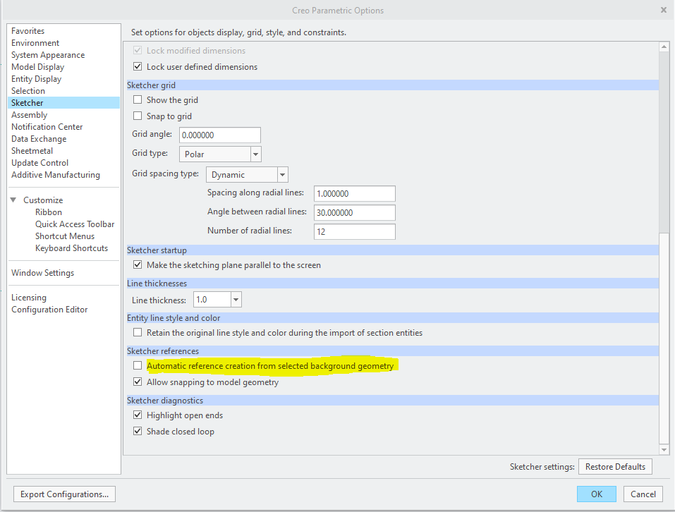 What does "Automatic reference creation from selec... - PTC Community