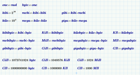 Bit, byte, kB, MB, GB etc in SI and in Mathcad - PTC Community