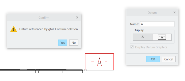 Solved: Reattaching a GTOL / GTOL lost it's reference arro... - PTC Community