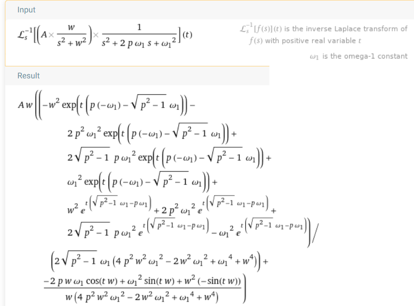 Solved: Inverse Laplace - simplification? - PTC Community