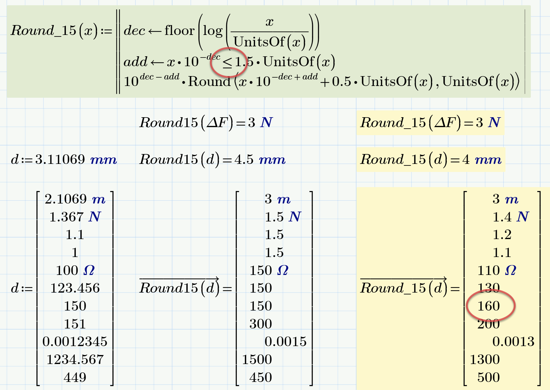 Solved: 15 units rounding rule. - PTC Community