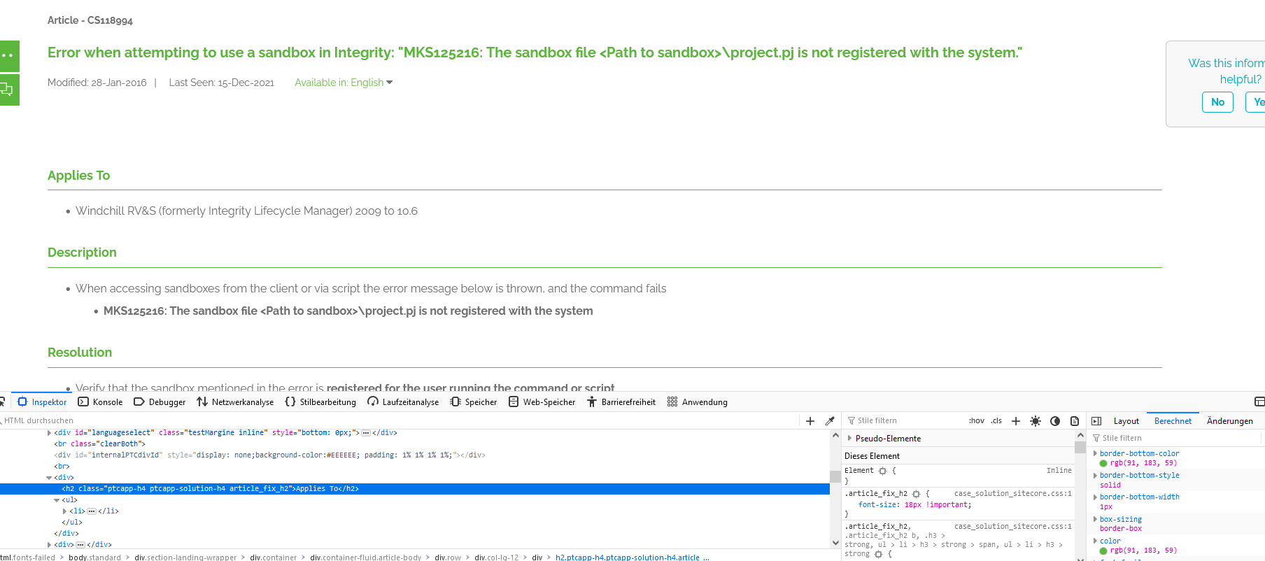 Solved: PTC help pages and support articles badly viewable... - PTC ...