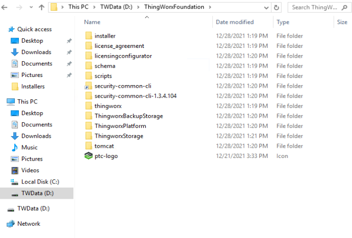 Solved: Installation of ThingWorx 9.3 on D: Drive, Windows... - PTC Community