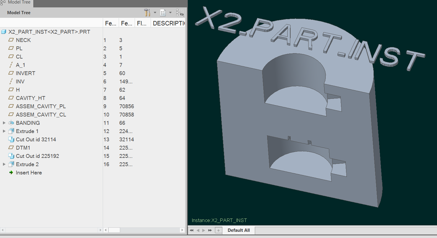 How to use a family table instance name in a famil... - PTC Community