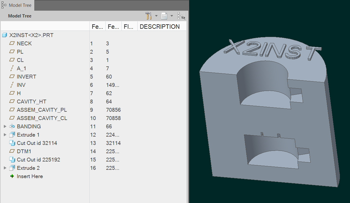 How to use a family table instance name in a famil... - PTC Community