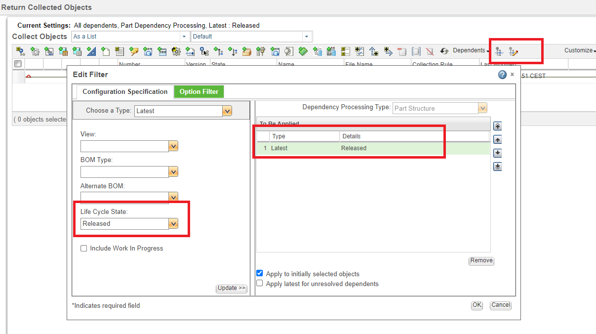 Solved: Filter by lifecycle state when collecting objects - PTC Community