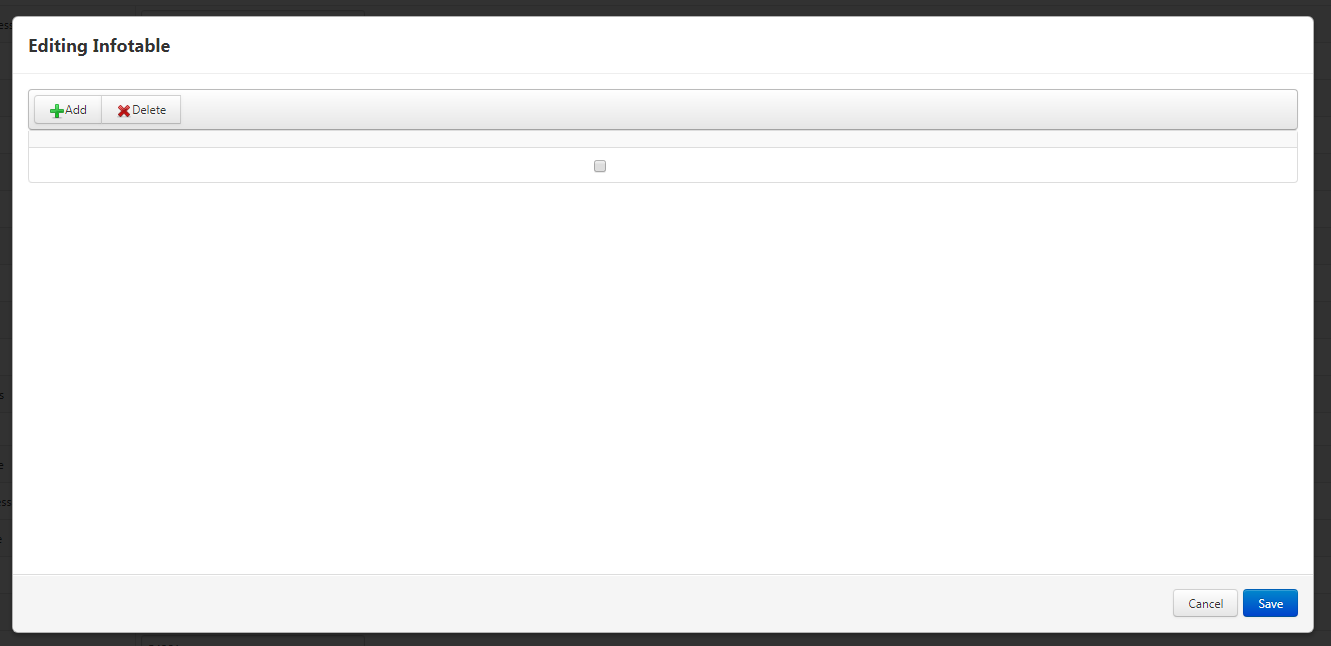 Solved: Infotable property in User Extensions not working - PTC Community