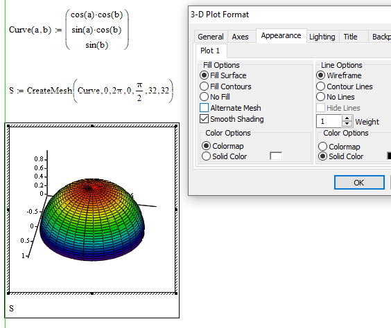 Solved: Generating a hemispherical dome surface plot using... - PTC ...