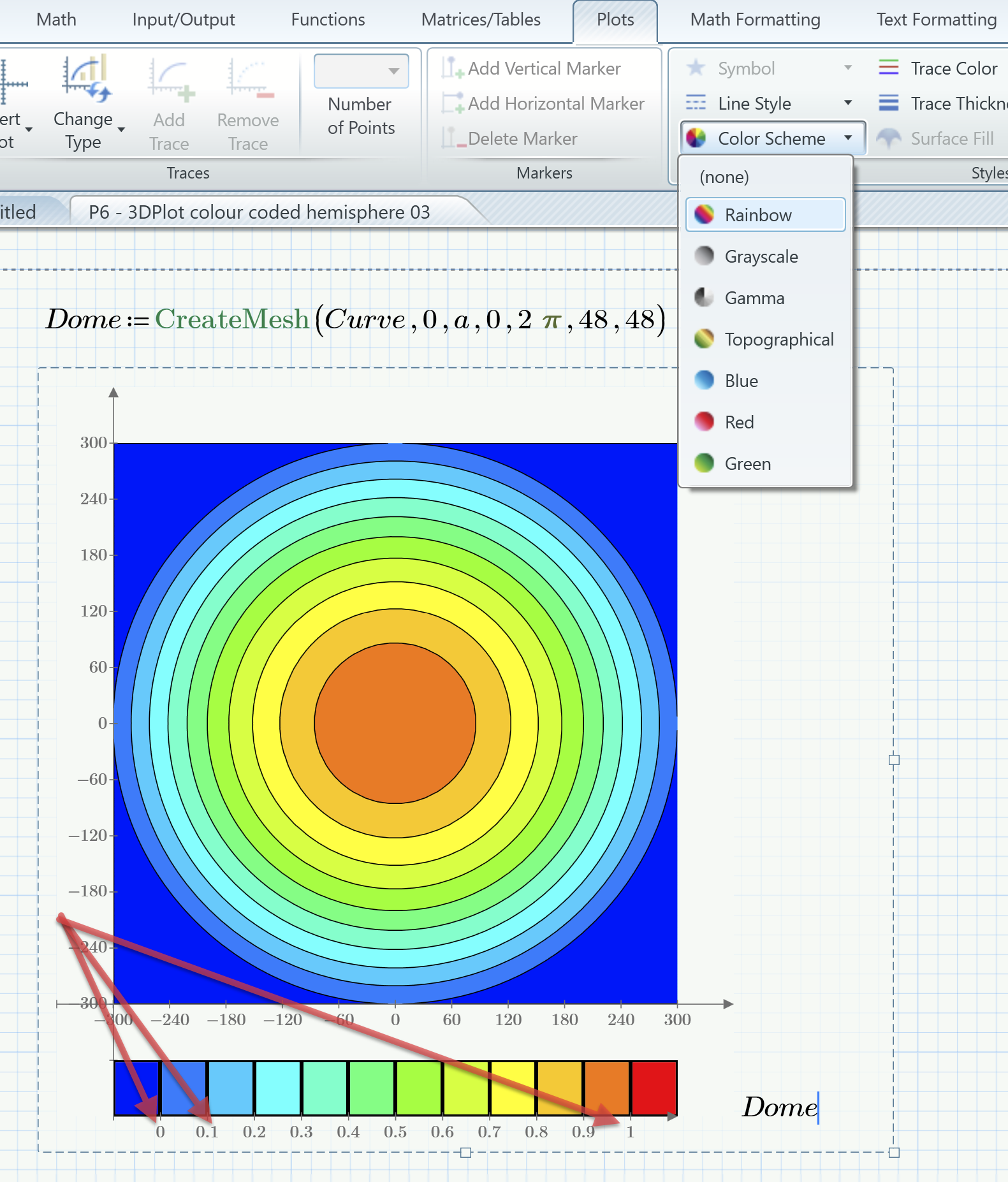 Solved: Generating a hemispherical dome surface plot using... - PTC Community