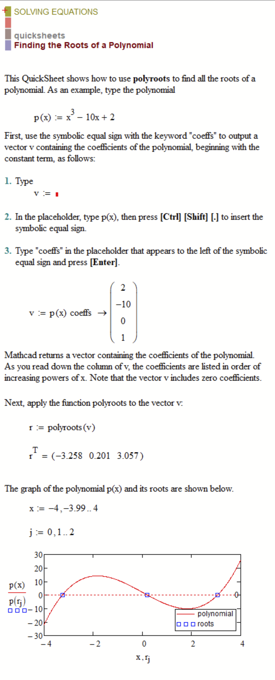 Solved: Polyroots: this value must be a scalar (Mathcad 15... - PTC Community