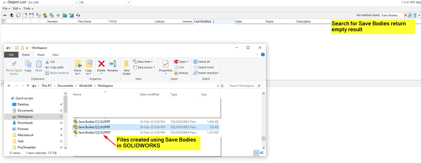 Windchill WGM -- File not showing in Workspace aft... - PTC Community