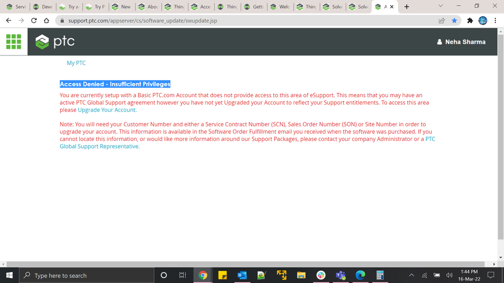 Solved: Access Denied - Insufficient Privileges - PTC Community
