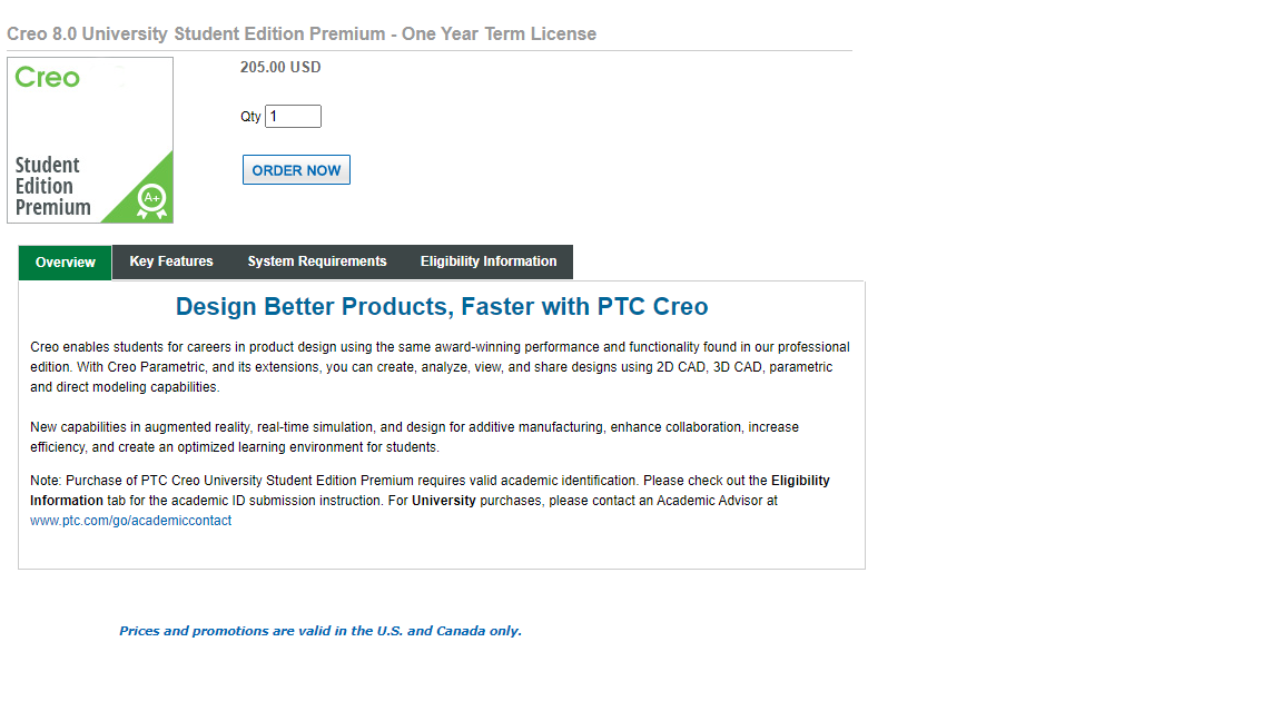 Solved: Creo Student "Premium" Edition - PTC Community