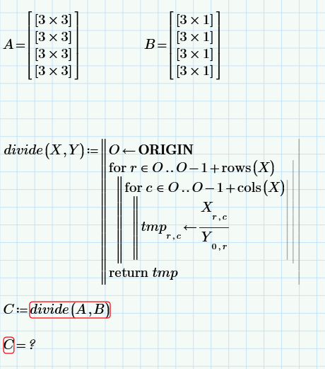 Matrix Division Mathcad Prime 30 Ptc Community 