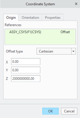 Solved: Set coordinate system at very long distance - PTC Community