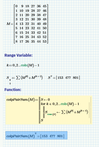Solved: Quickest way of summing all the number in a matrix... - PTC ...