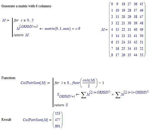Solved: Quickest way of summing all the number in a matrix... - PTC ...