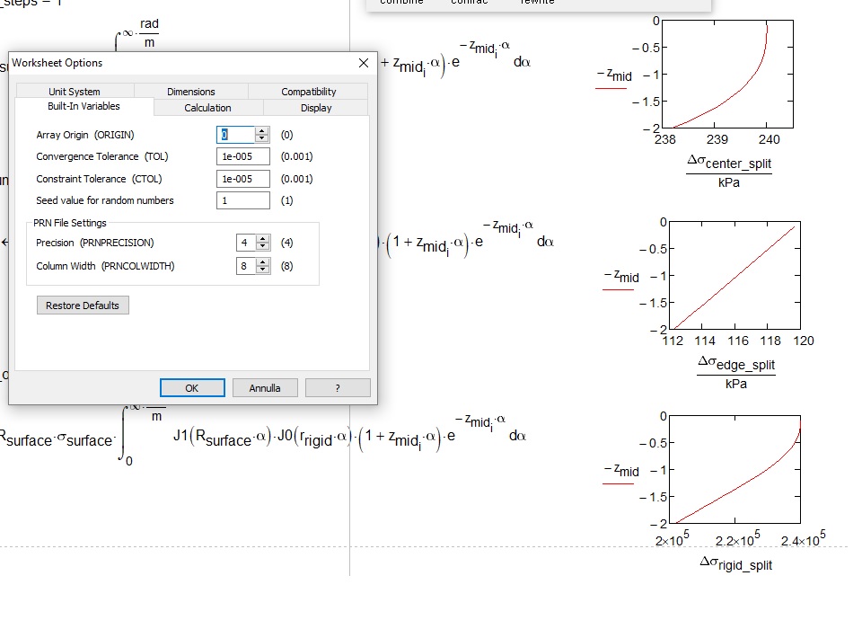 Solved: Stress below circular load, computed with Bessel's... - PTC ...