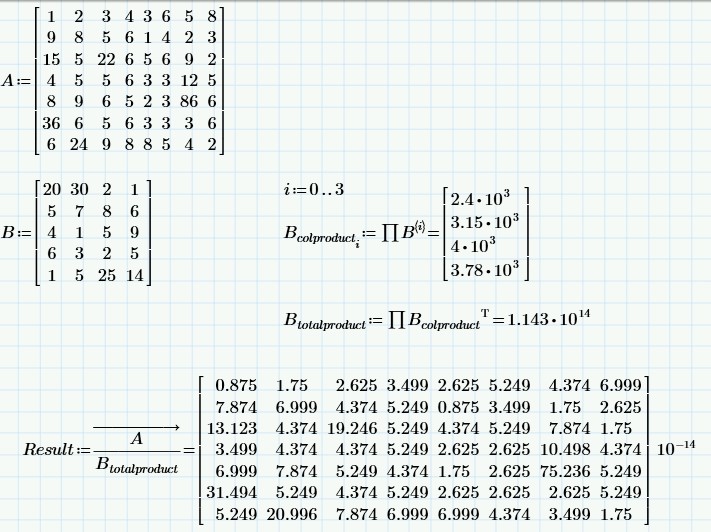 Solved: Element by element division in matrix - PTC Community