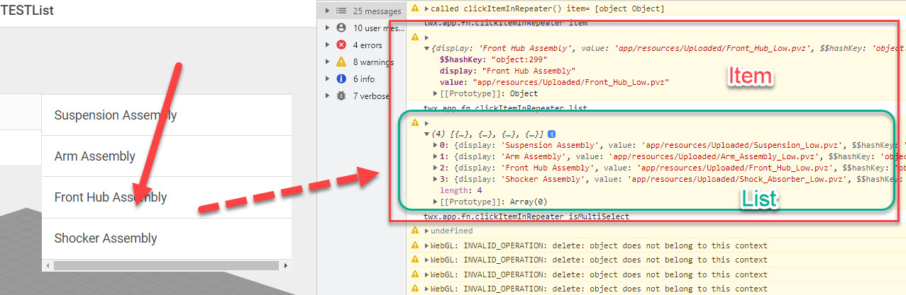 Solved: list widget js api - PTC Community