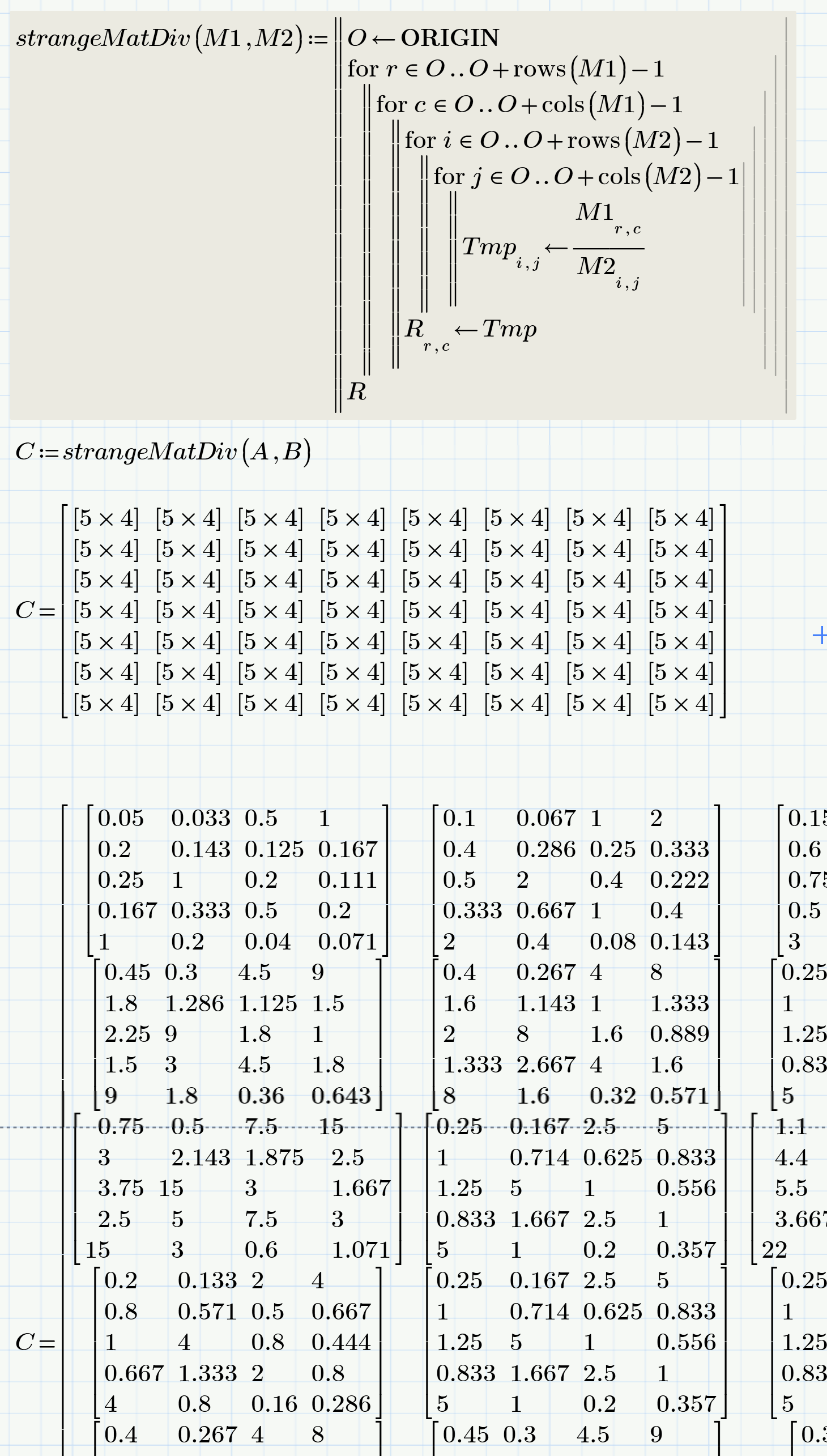 Solved: Element by element division in matrix - PTC Community