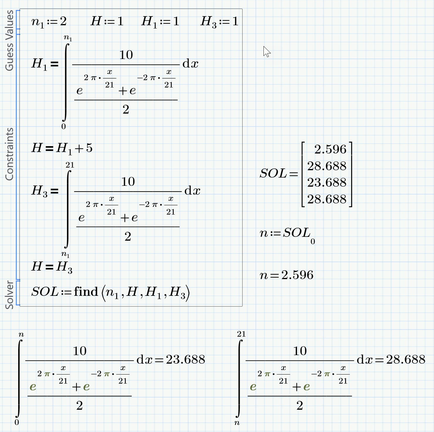 Solved: Help solving integral equilibrium problem - PTC Community