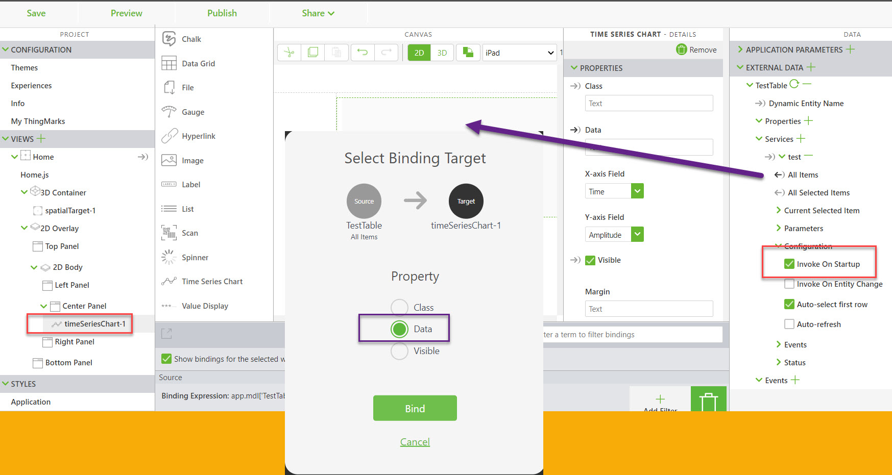 Binding ThingWorx infotable to the time series cha... - PTC Community