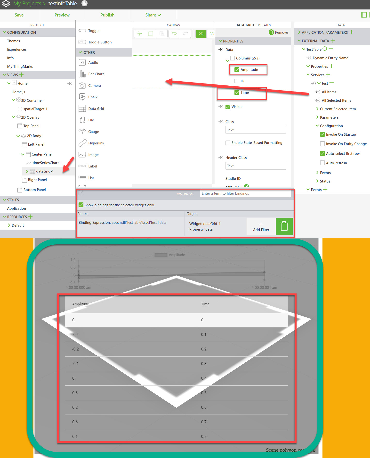 Binding ThingWorx infotable to the time series cha... - PTC Community