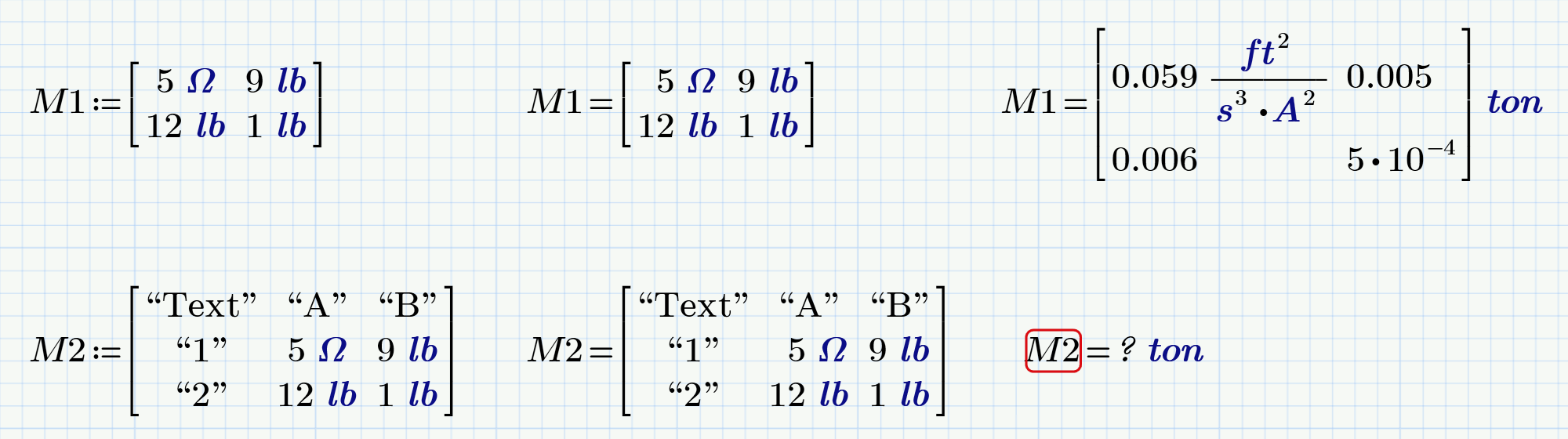 Units Involving Matrix Math - PTC Community