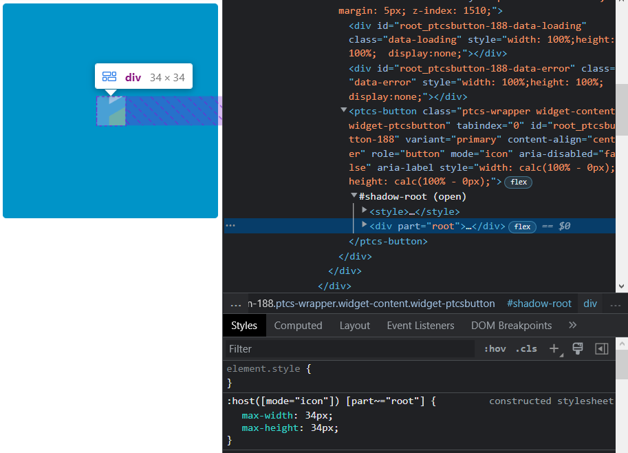 Solved: icon size limited on button widget without label - PTC Community