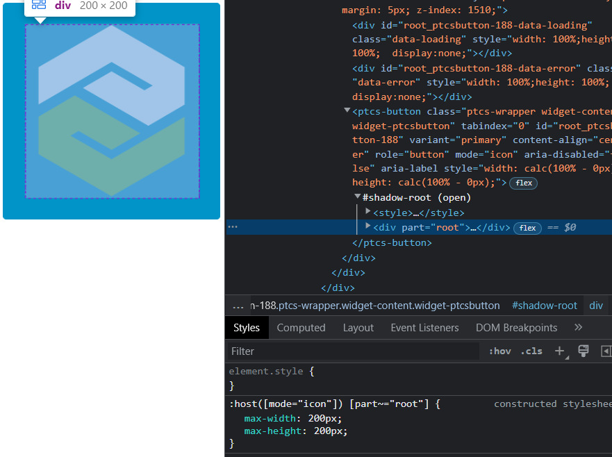 Solved: icon size limited on button widget without label - PTC Community