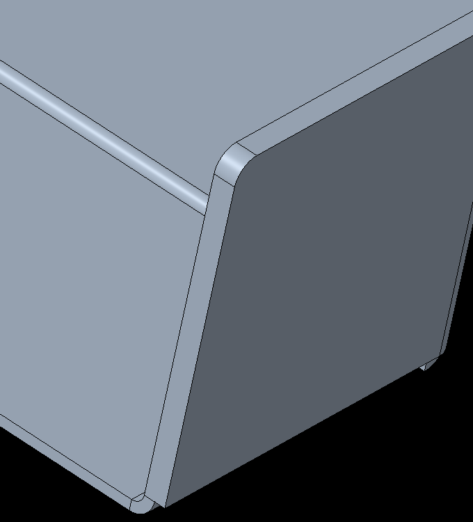 Sheetmetal round/chamfer merges adjacent flanges - PTC Community