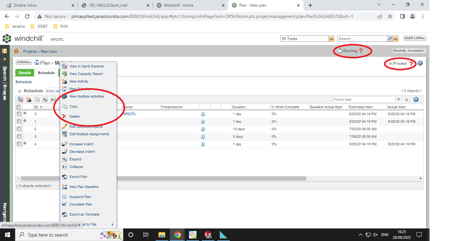 Solved: Copy and paste activities in project schedule - ru... - PTC ...