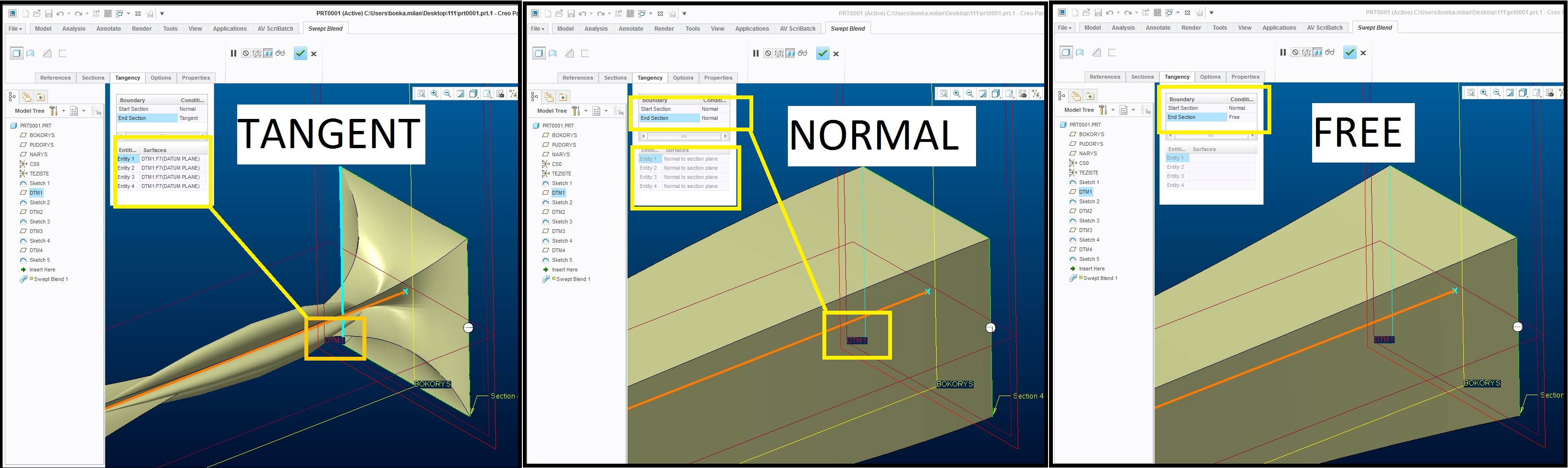 Solved: On the function of the sweep's tangent tab - PTC Community