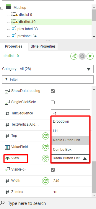 Solved List Widget View Is Missing In 93x Ptc Community 