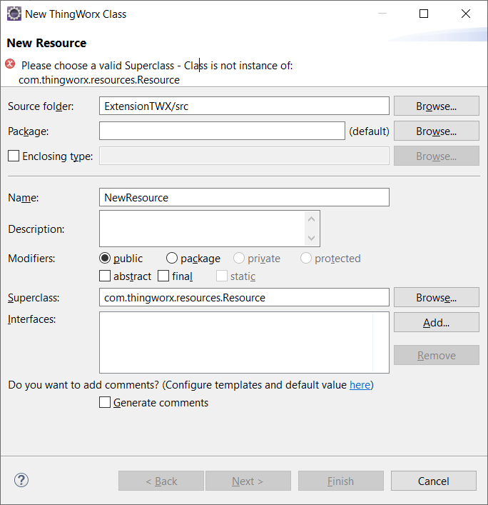 Solved: Thingworx Extension - Create Resource Error - PTC Community