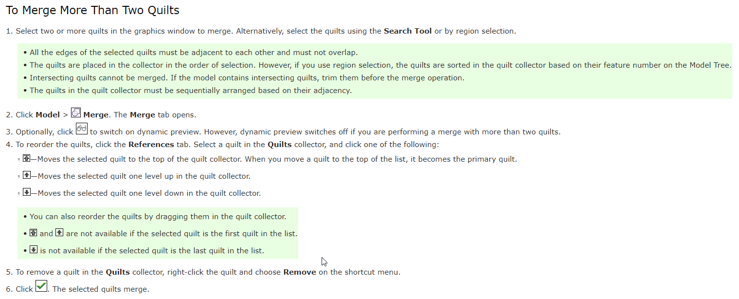 Quilt merge intersect unexpected behavior - PTC Community