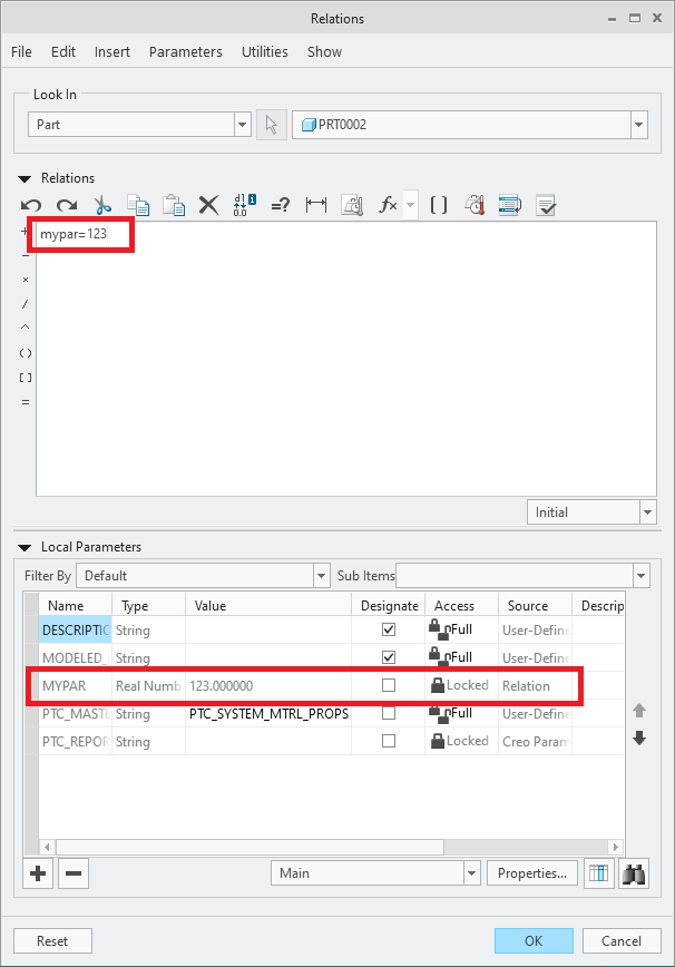 Solved: Overwrite locked parameter in BOM - PTC Community