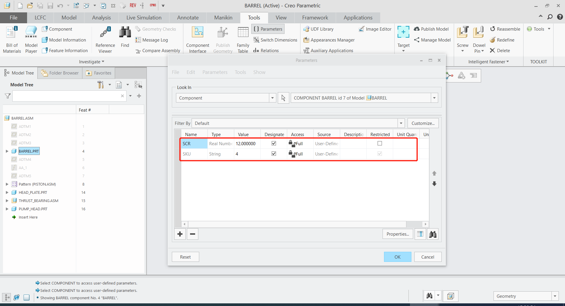 How To Get Or Modify The Parameters Of The Compone Ptc Community
