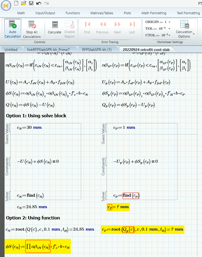 Solved: Iterative calculation - trying to find "cN and cP"... - PTC Community