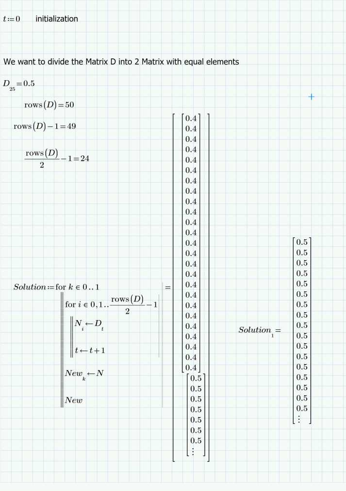 Solved Dividing A Matrix Into Multiple Matrices Ptc Community