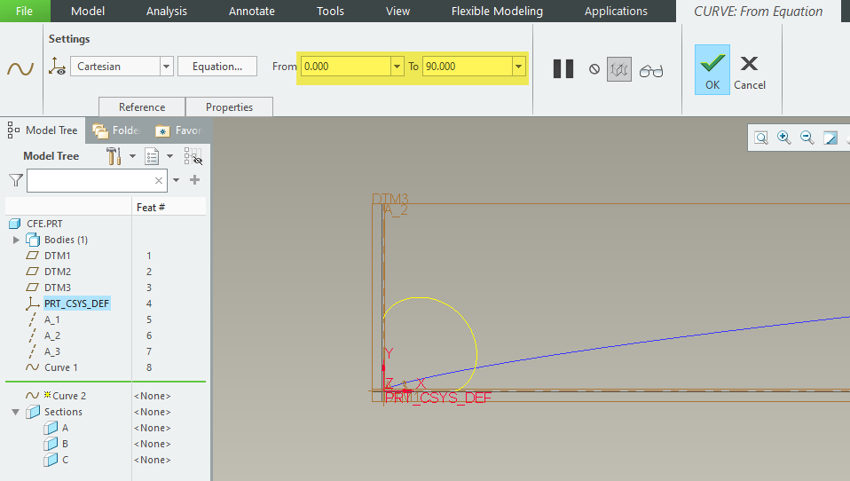 Solved: Unable to project curve onto sketch - PTC Community