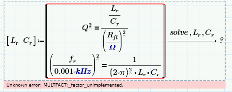 Solved: Issue with solving system of equations in mathcad ... - PTC ...