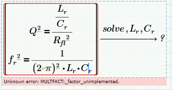 Solved: Issue with solving system of equations in mathcad ... - PTC ...