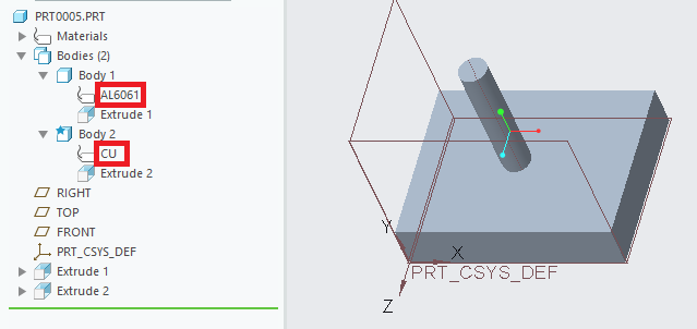 Solved: adding different materials to parts of a model - PTC Community
