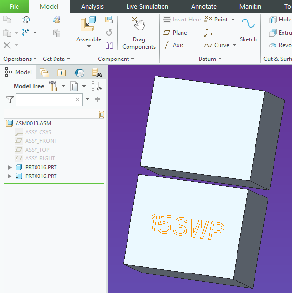 Solved: Hiding Cosmetic Sketch at assembly level - PTC Community