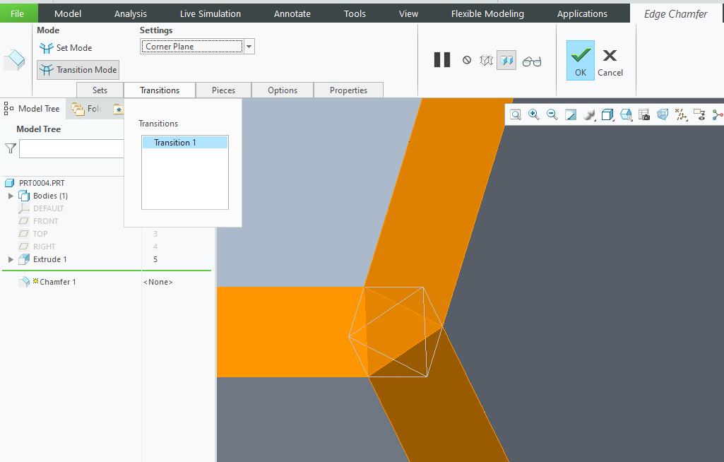 Corner chamfer workflow - PTC Community