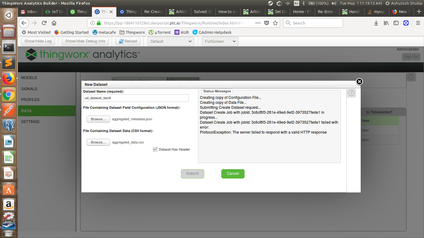 Solved Create Dataset Via Rest Api Fails Ptc Community 7532