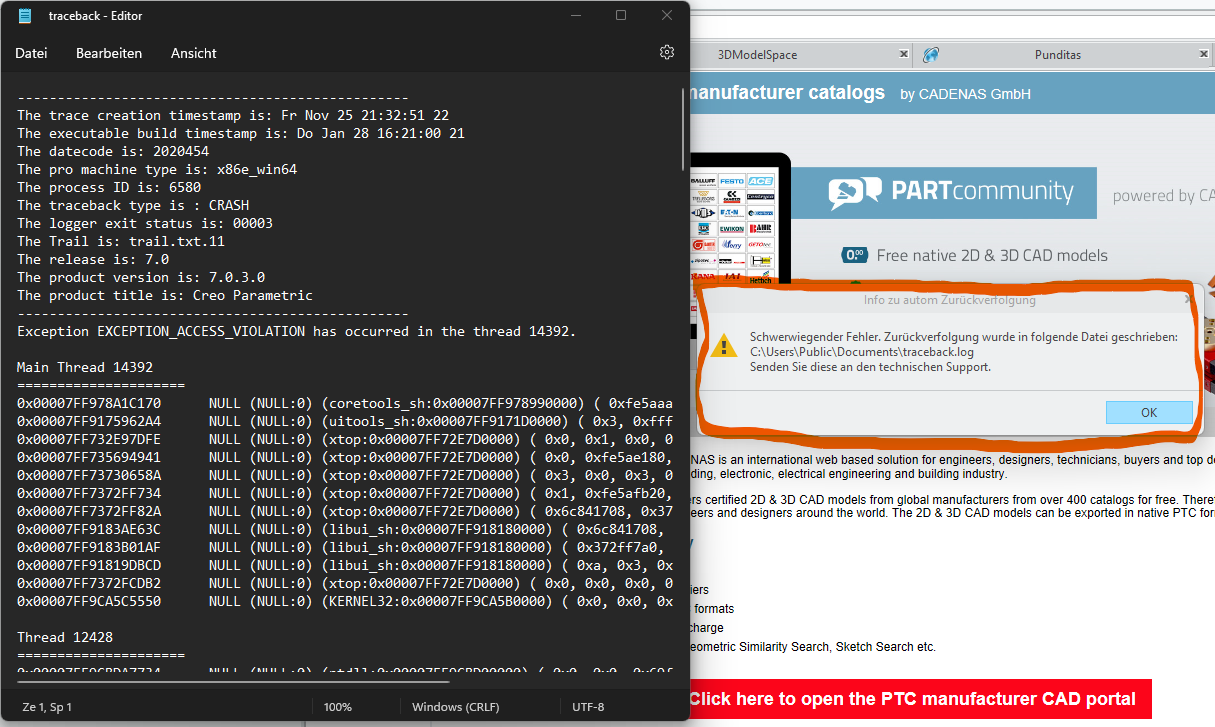 Solved: Problem with opening Creo Parametrics - PTC Community